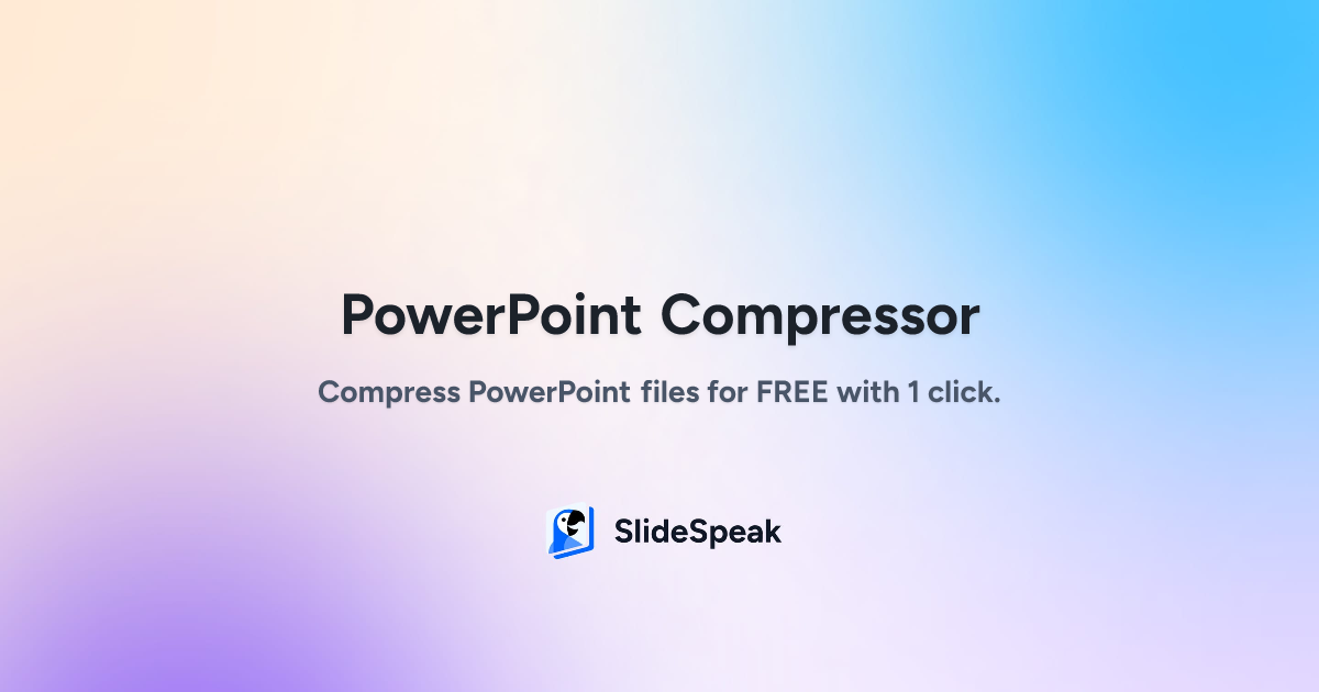 Compress PowerPoint Tool - SlideSpeak