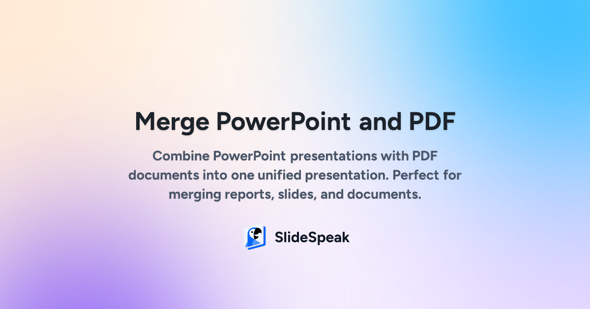 Merge PowerPoint and PDF - Free Online Tool