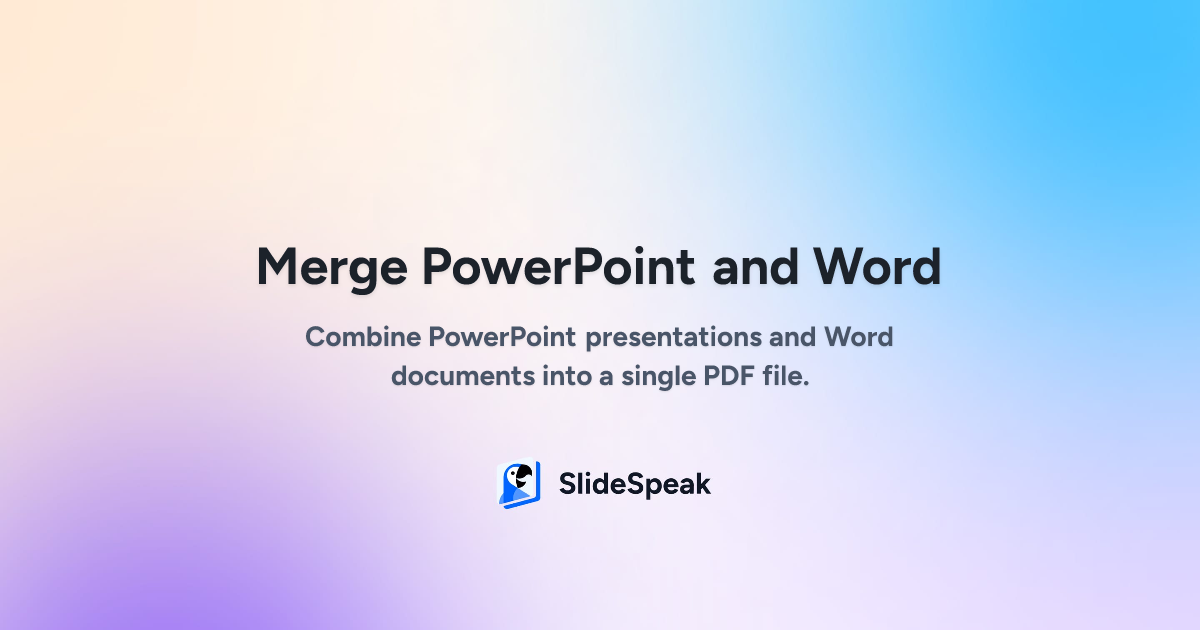 Merge PowerPoint and Word - Free Online Tool