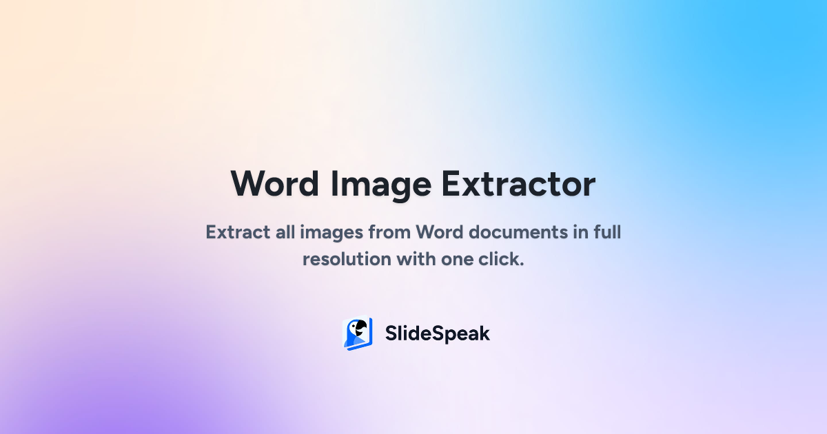 Extract Images from Word Documents Online - SlideSpeak