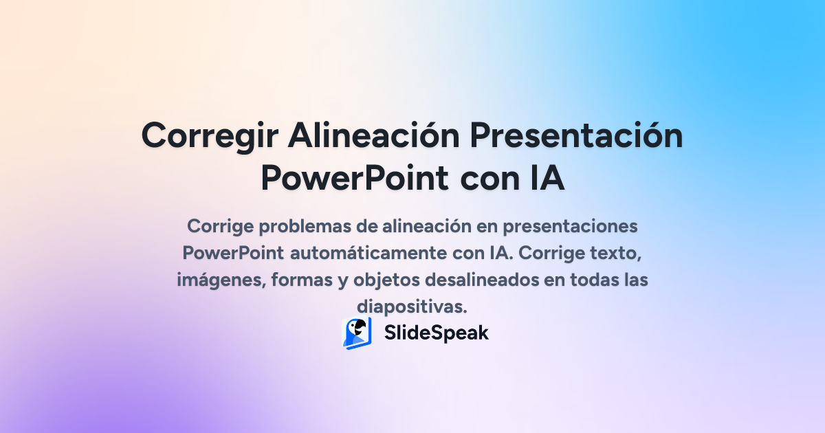 Corregir Alineación Presentación PowerPoint con IA - Herramienta Gratuita