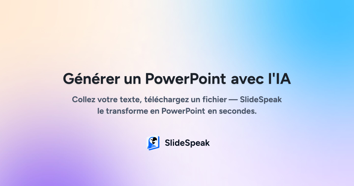 Texte en PPT IA - Générateur PowerPoint IA Gratuit depuis Texte ...