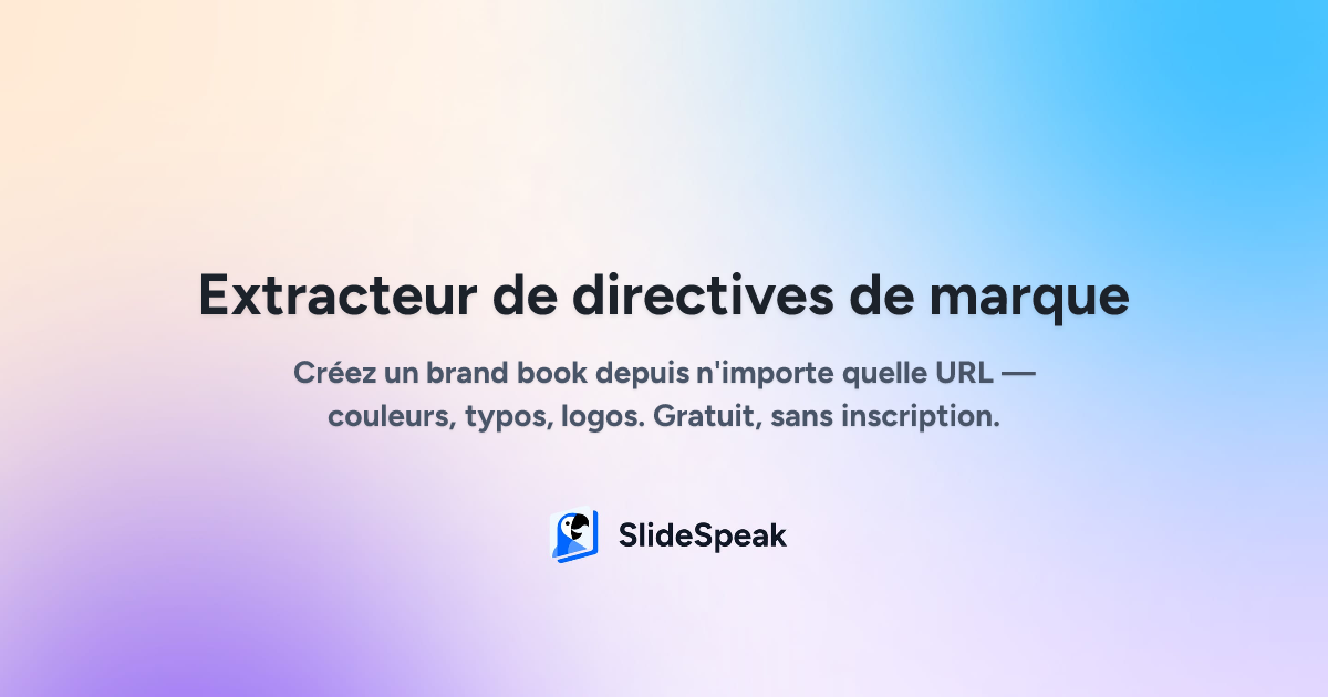 Extracteur gratuit de directives de marque — Brand Book depuis n ...
