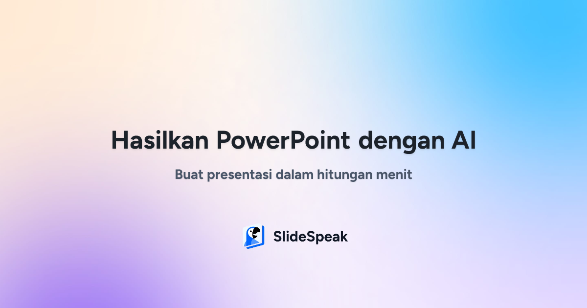 Buat PowerPoint dengan AI dari Teks - SlideSpeak