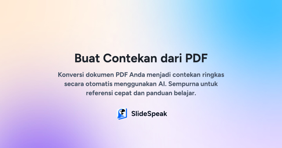 Buat Contekan dari PDF - Alat AI Gratis