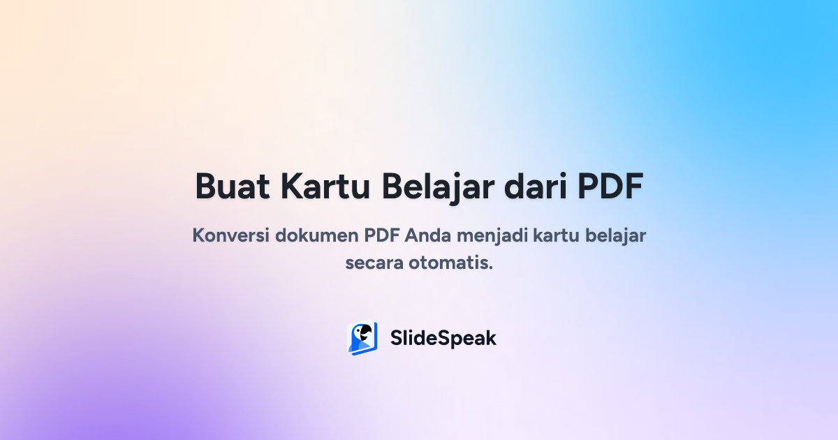 Buat Kartu Belajar dari PDF - Alat Online Gratis