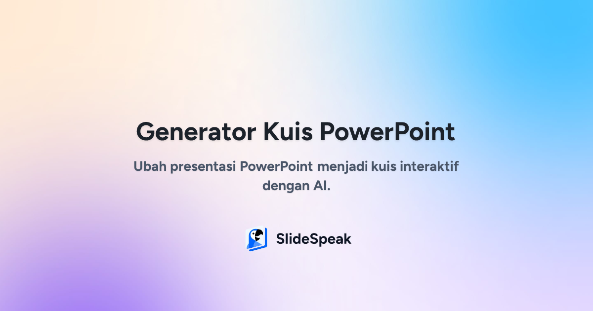 Buat Kuis dari PowerPoint dengan AI - SlideSpeak