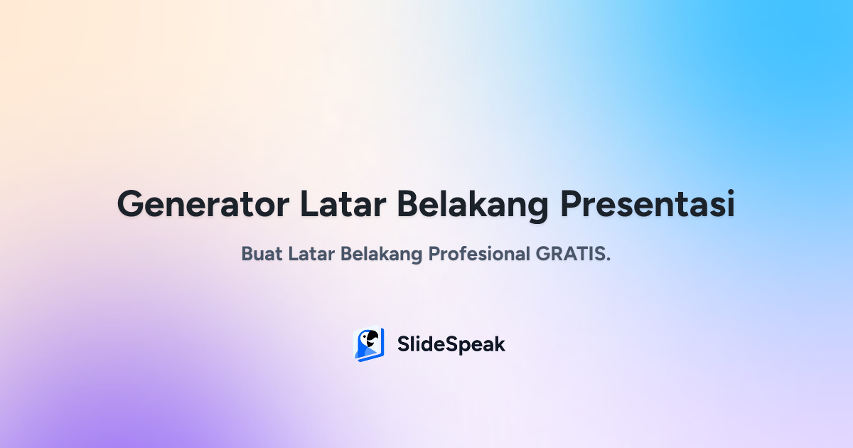 Generator Latar Belakang Presentasi - SlideSpeak