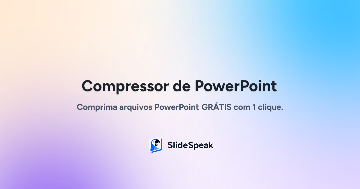 Compressor de PowerPoint - SlideSpeak