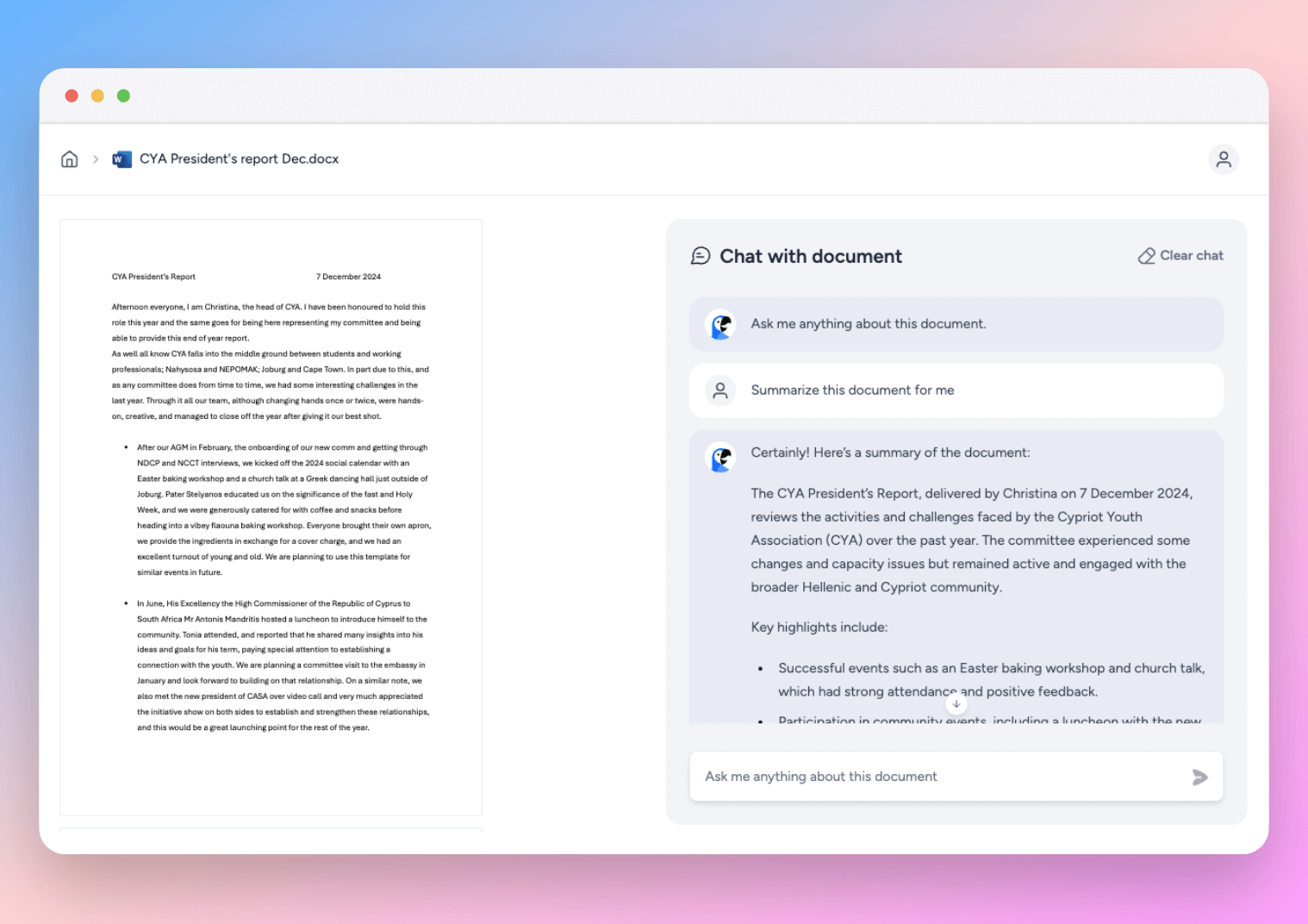 How to Summarize a Word document using ChatGPT - SlideSpeak