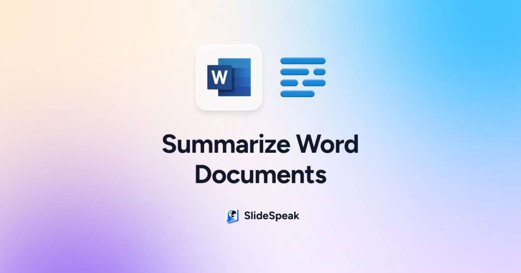How To Summarize A Word Document Using Chatgpt Slidespeak