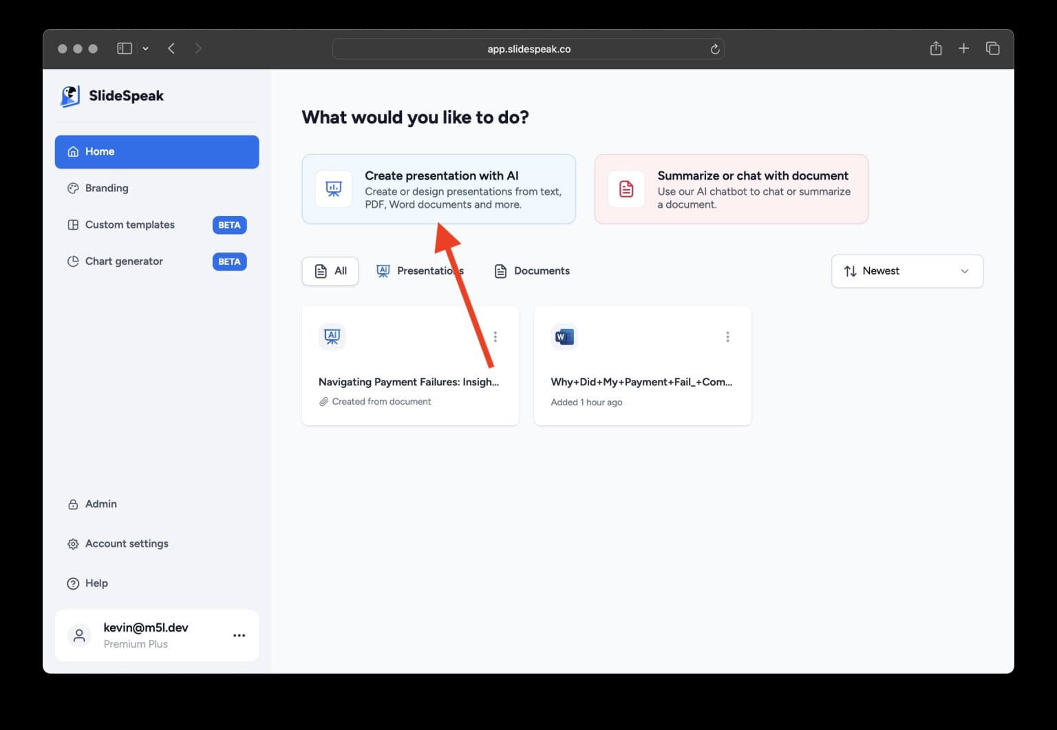 Generate PowerPoint with AI from any Word document - SlideSpeak
