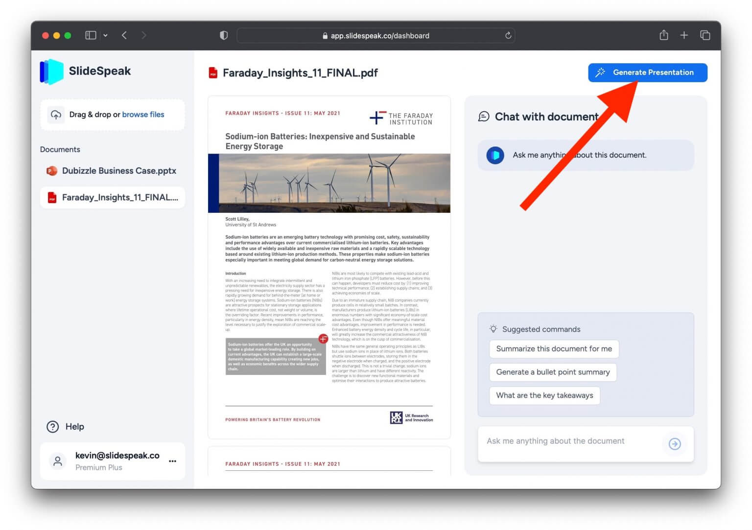 Generate Powerpoint With Ai From Any Word Document Slidespeak 