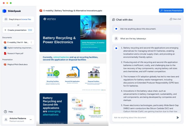 SlideSpeak - Your AI to create presentations powered by ChatGPT