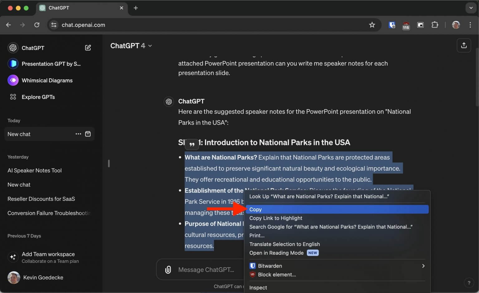 Add Speaker Notes with AI to Presentations - SlideSpeak