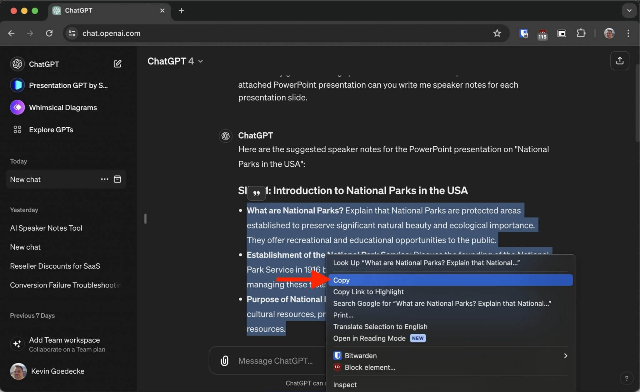 Add Speaker Notes with AI to Presentations - SlideSpeak
