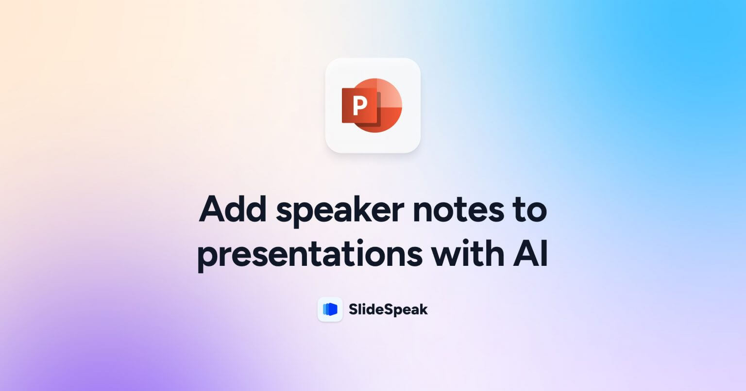Add Speaker Notes with AI to Presentations - SlideSpeak