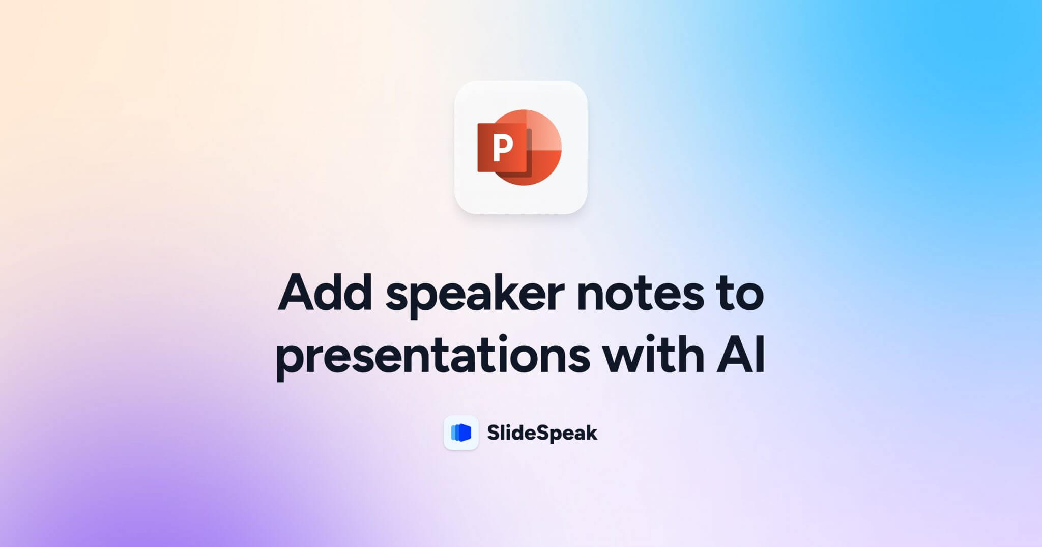 Add Speaker Notes with AI to Presentations - SlideSpeak