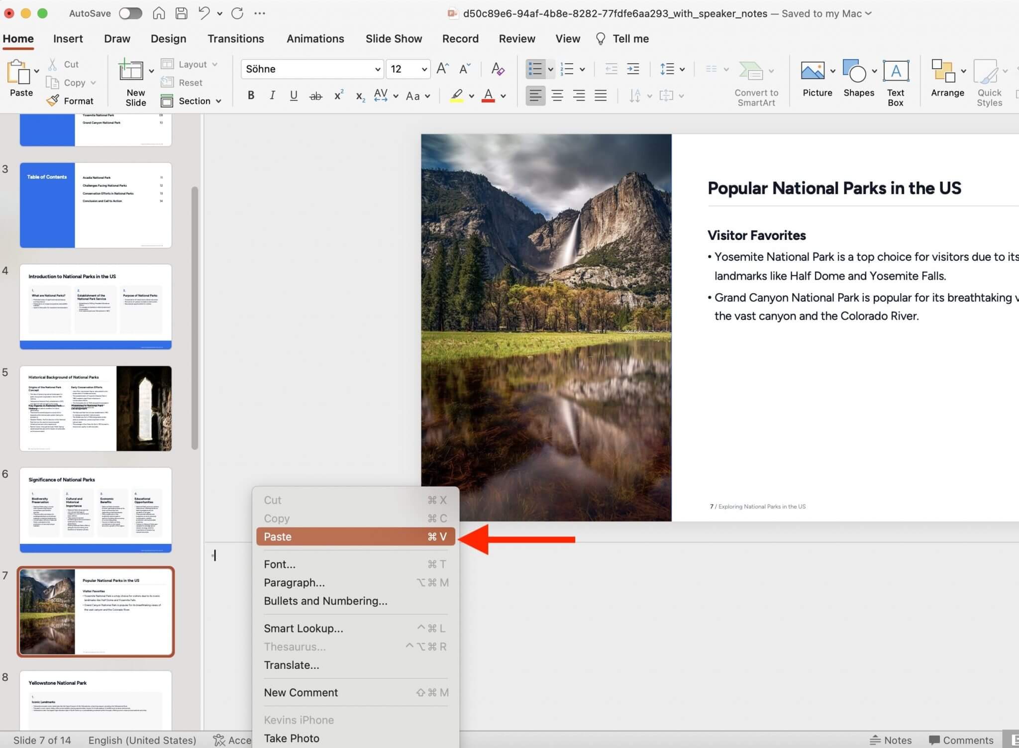Add Speaker Notes with AI to Presentations - SlideSpeak