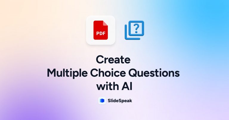 How to Generate Multiple-Choice Questions from a PDF with AI - SlideSpeak