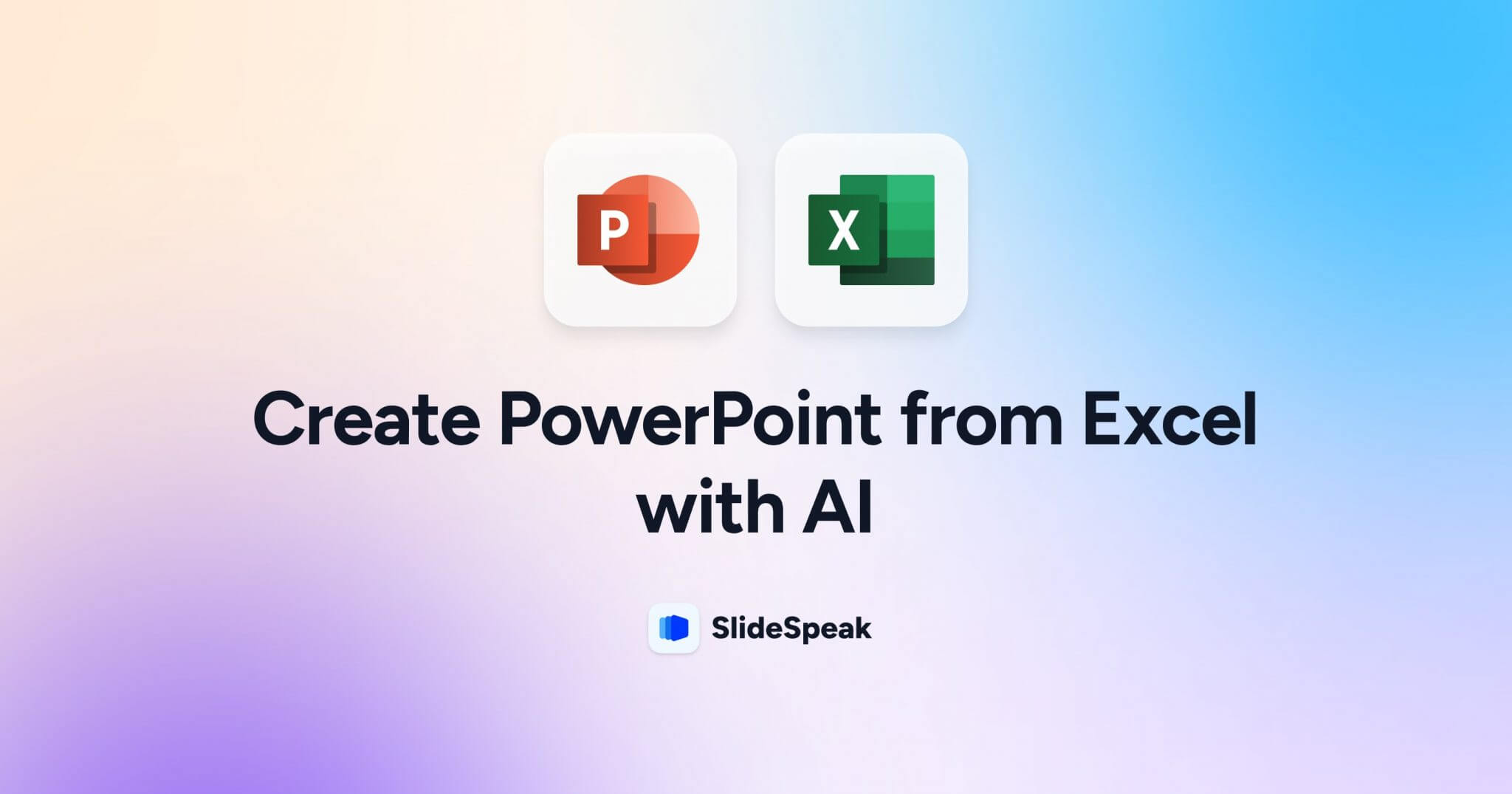 How to create PowerPoint from Excel - SlideSpeak