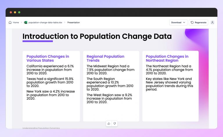 How to create PowerPoint from Excel - SlideSpeak