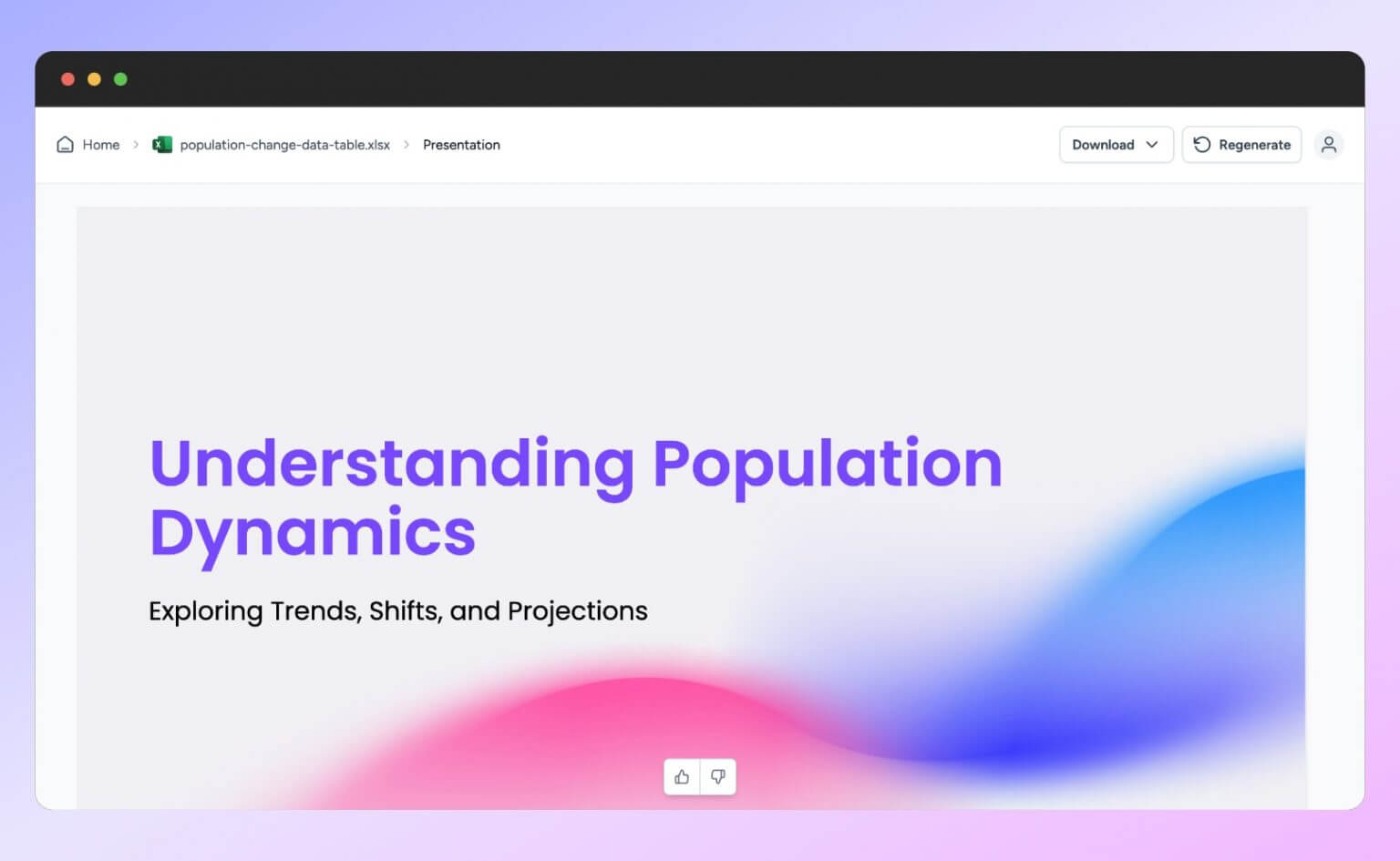 How to create PowerPoint from Excel - SlideSpeak