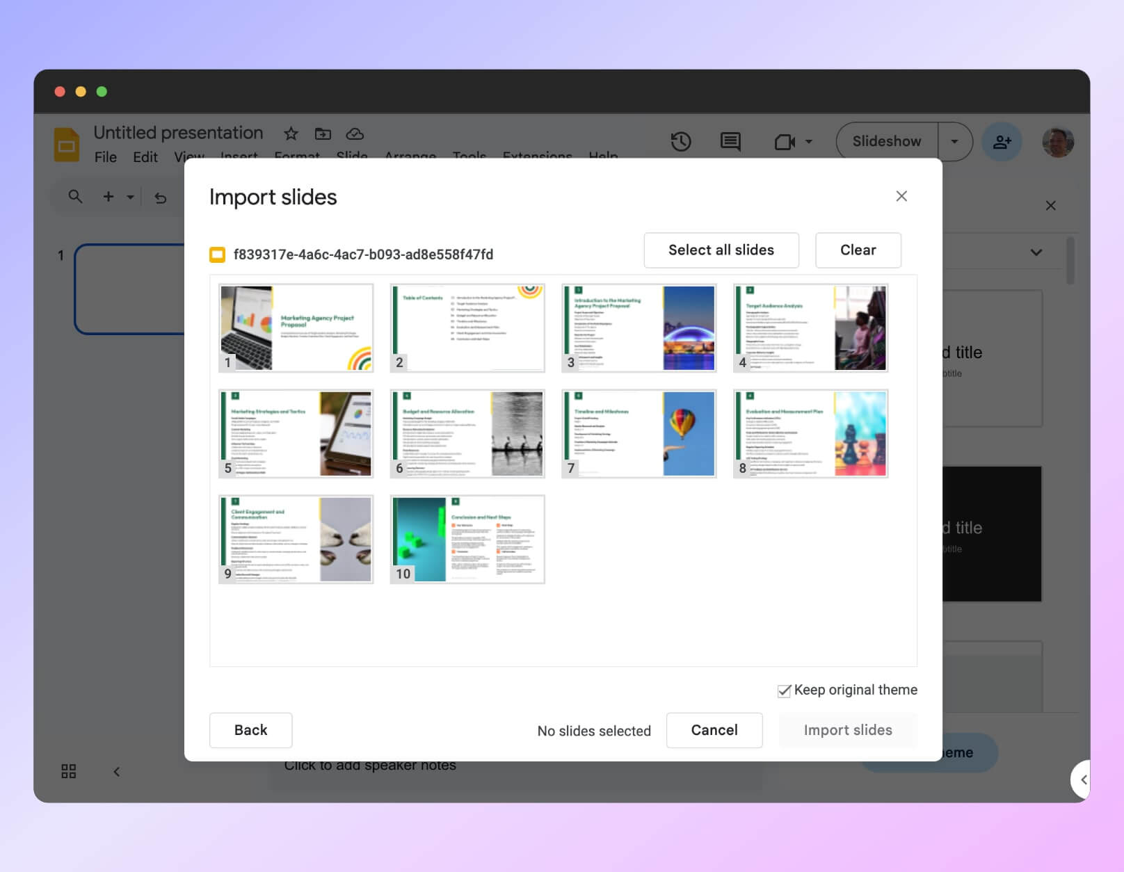 Does SlideSpeak AI support generating Google Slide presentations ...