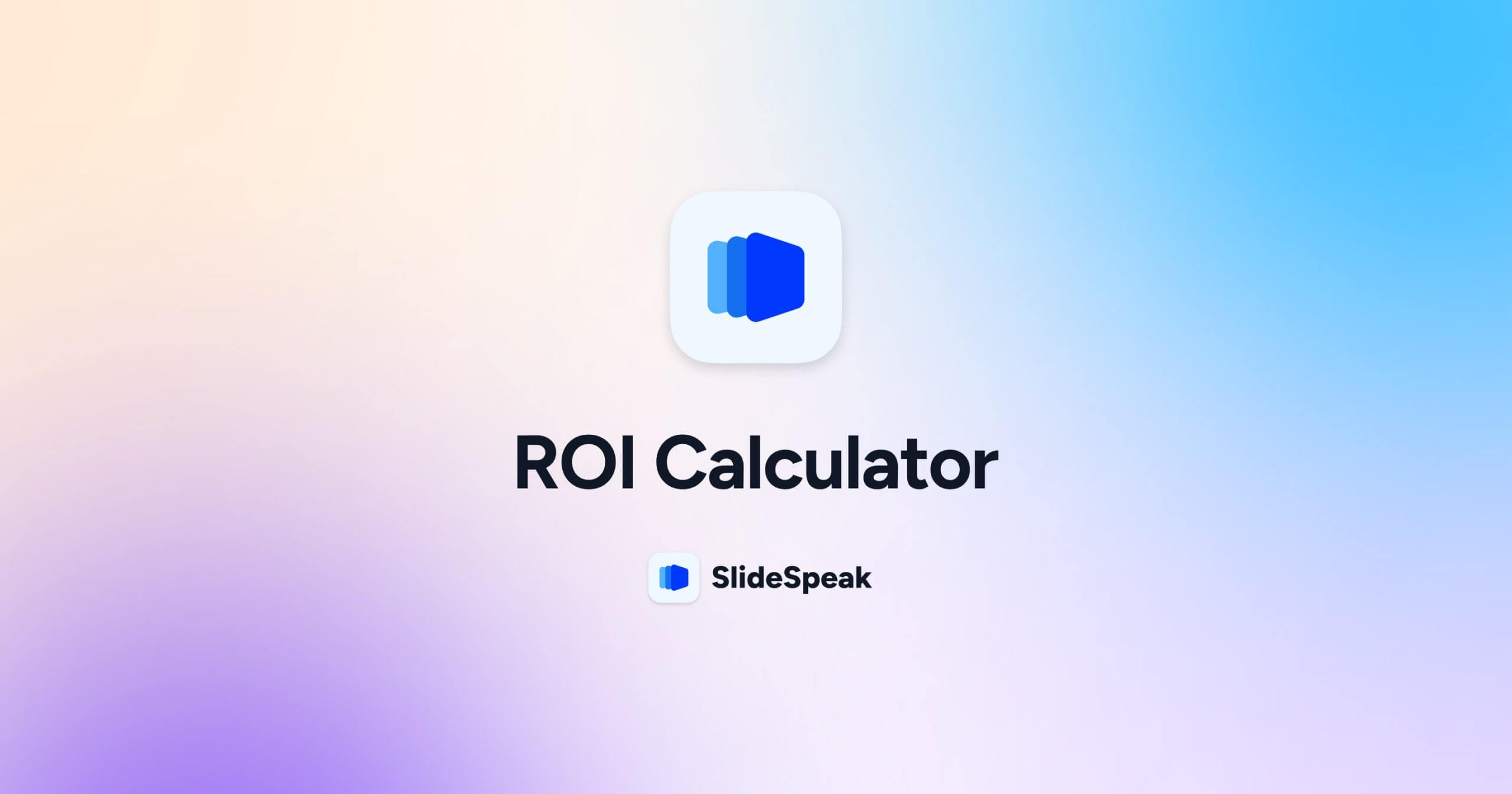 Calculate ROI - SlideSpeak