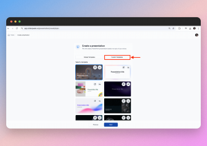 How do I upload a custom PowerPoint template to my SlideSpeak account?
