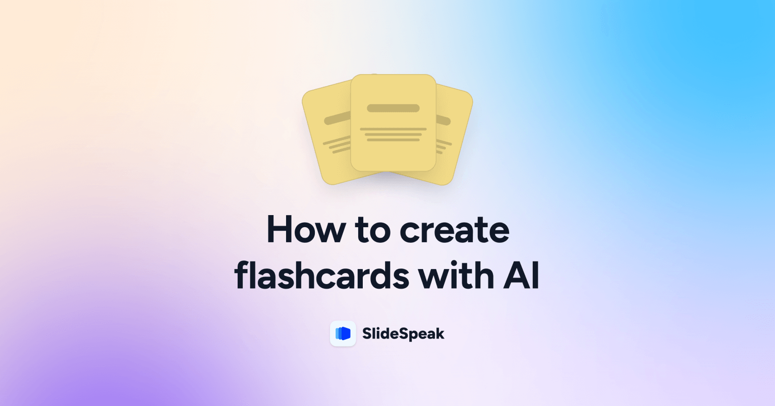 Creating Flashcards with AI: Top 5 Tools for Revision - SlideSpeak Creating Flashcards with AI: Top 5 Tools for Revision - SlideSpeak