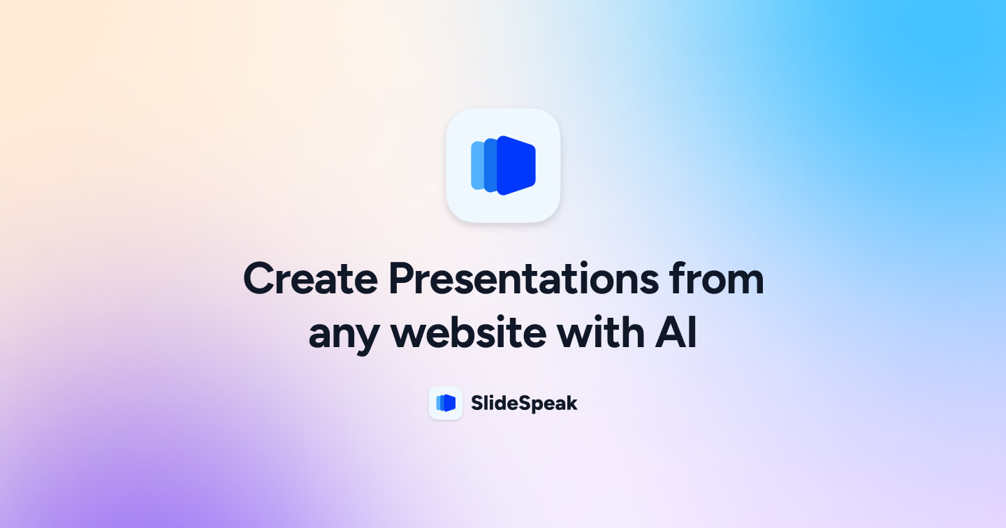 Create Presentations from Website with AI - SlideSpeak