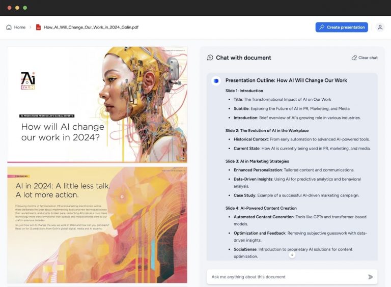 SlideSpeak - Your AI to create presentations powered by ChatGPT