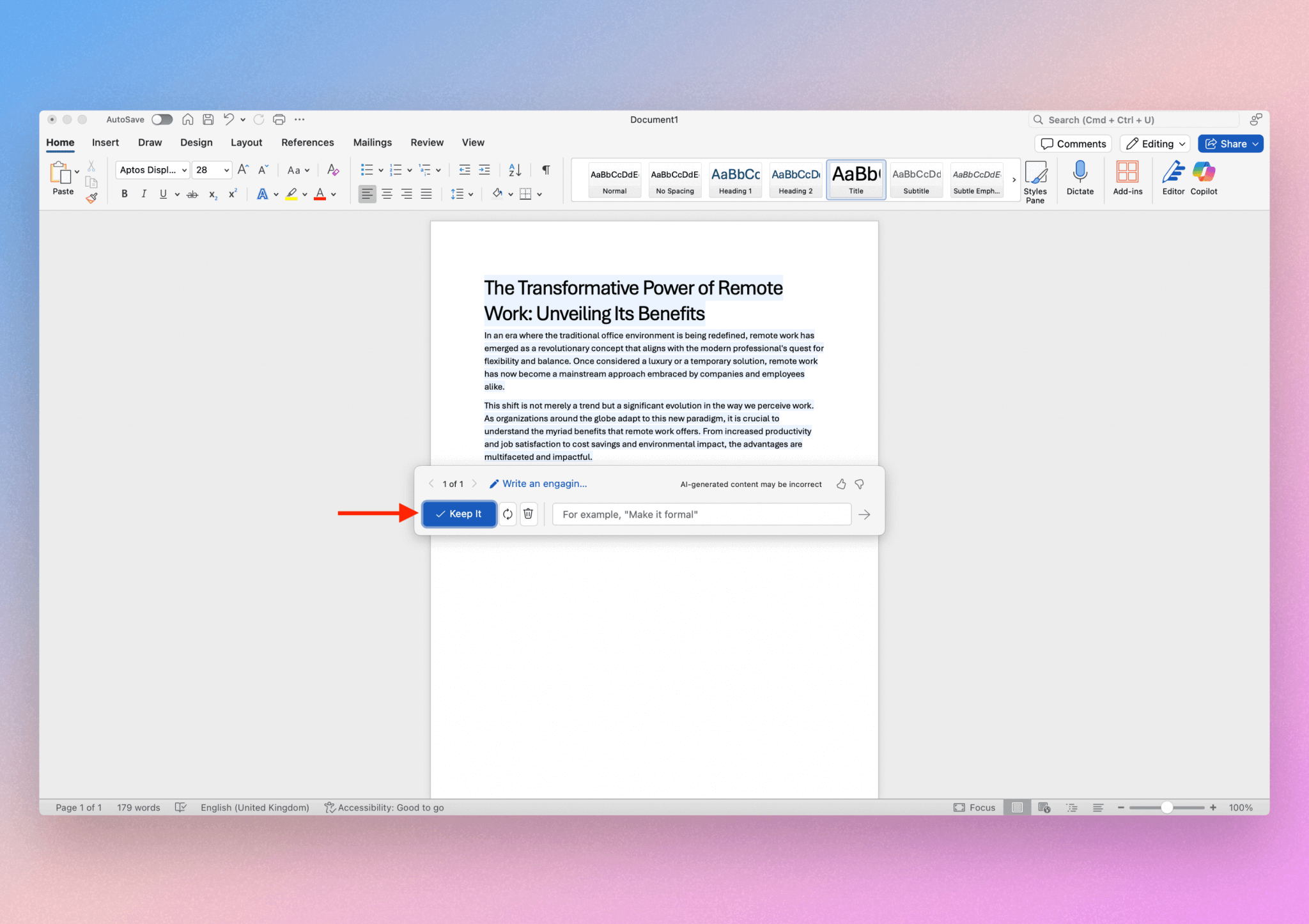 How to use Microsoft Copilot in Word - SlideSpeak