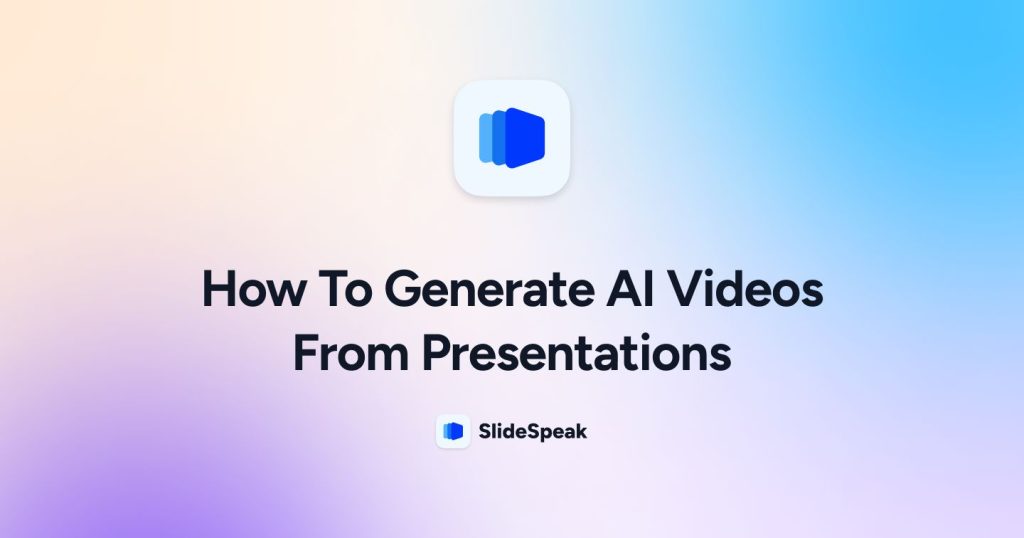 Generate AI Videos from Presentations - SlideSpeak
