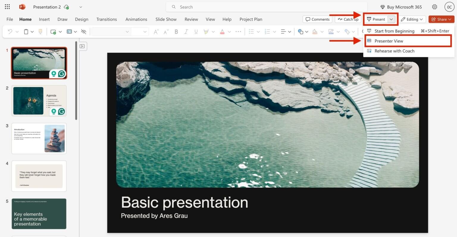 How to View Notes in PowerPoint While Presenting With One Monitor?